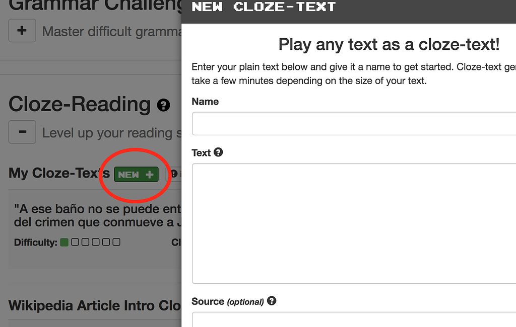 Custom cloze-texts now in beta! 🎉 - Clozemaster - Clozemaster Forum